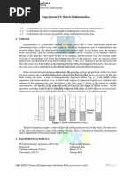 Expt. 4 - Batch Sedimentation | PDF | Chemical Engineering | Applied And Interdisciplinary Physics