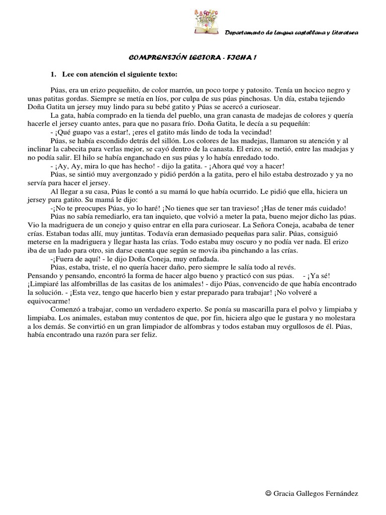 Fichas de Comprensión Lectora 1º Eso | PDF | Al Andalus