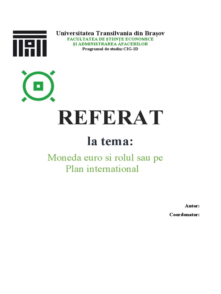 Moneda Euro Si Rolul Ei in Sistemul Monetar International | PDF