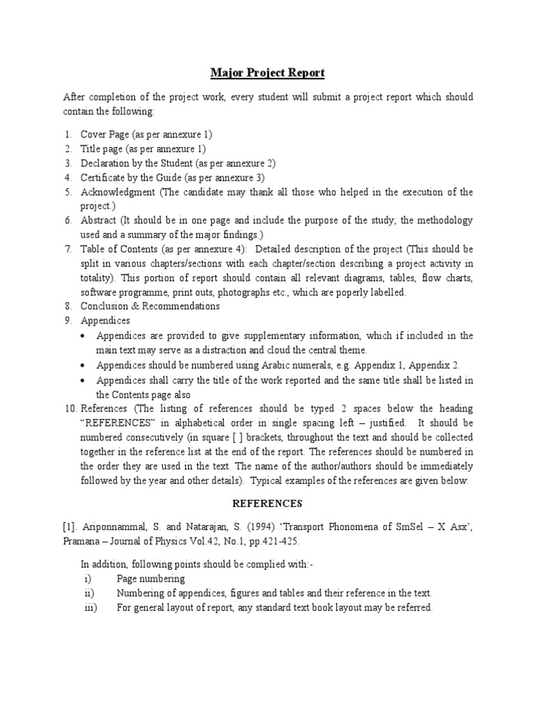 Major Project Format | PDF | Academic Degree | Page Layout