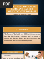 Allied Health Professionals Overview | PDF | Health Care | Medical Imaging