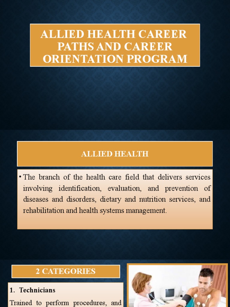 Allied Health Career Paths Overview | PDF | Medical Imaging | Health ...
