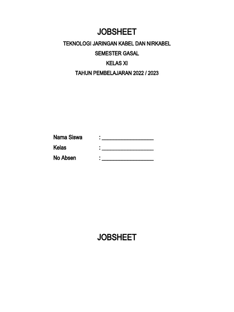 Jobsheet TJKN | PDF