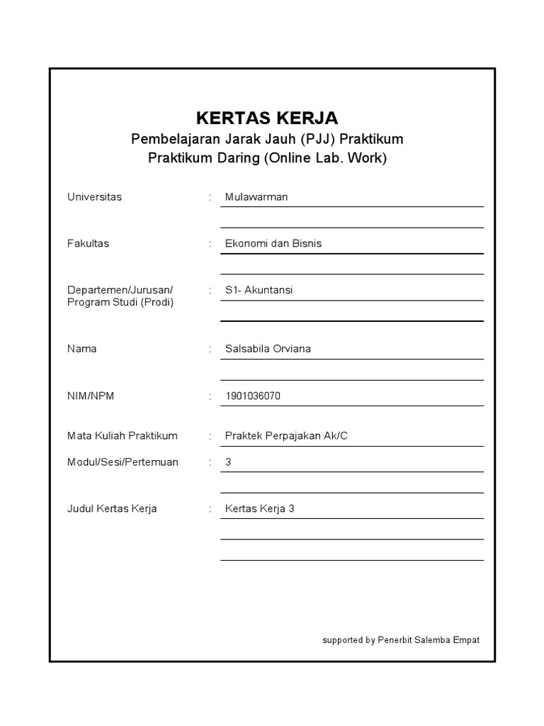 Kertas Kerja | PDF