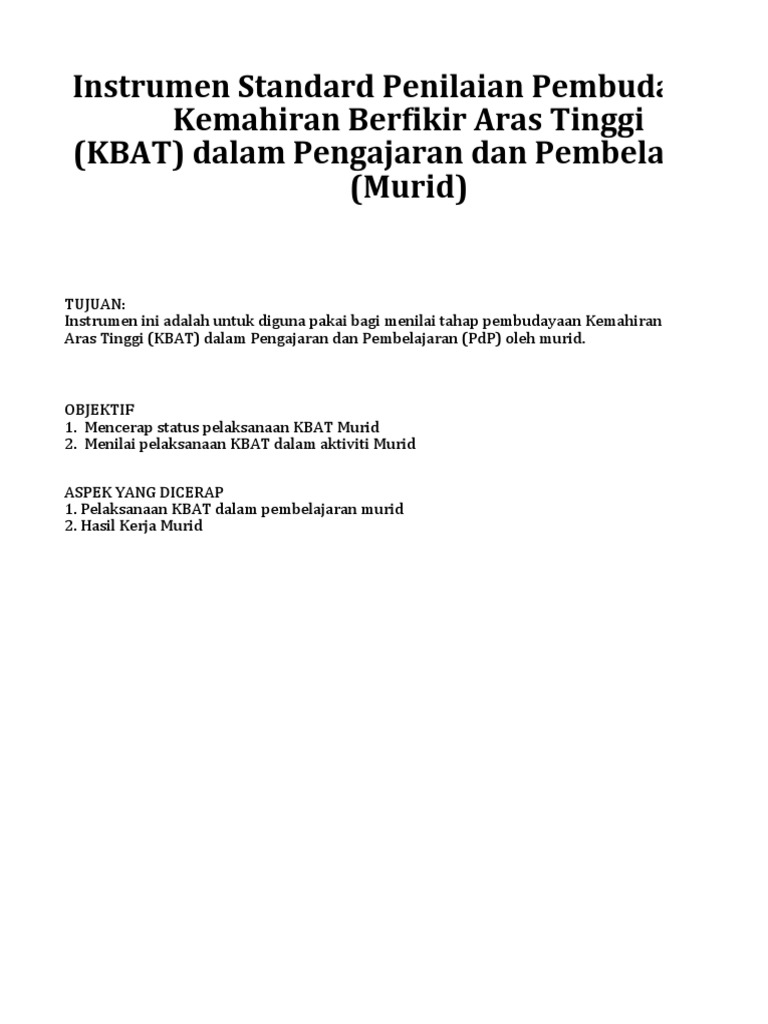 Isppk PDP (Murid) | PDF