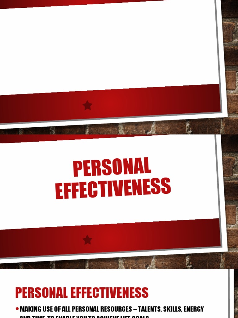 Personal Effectiveness | PDF