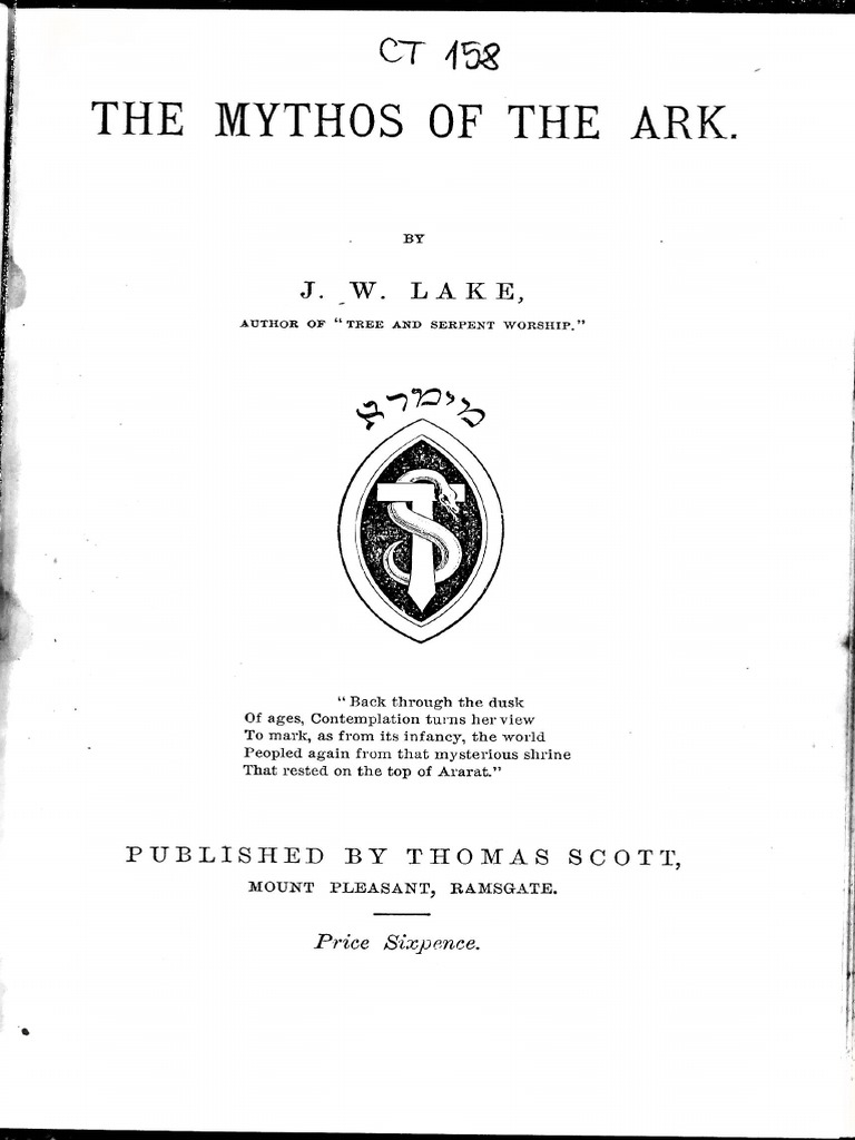 The Mythos of The Ark | PDF | Genesis Flood Narrative | Noah's Ark