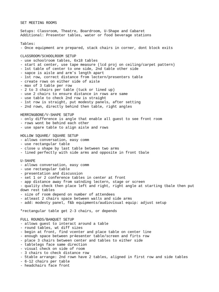 6 - Meeting Rooms | PDF | Classroom