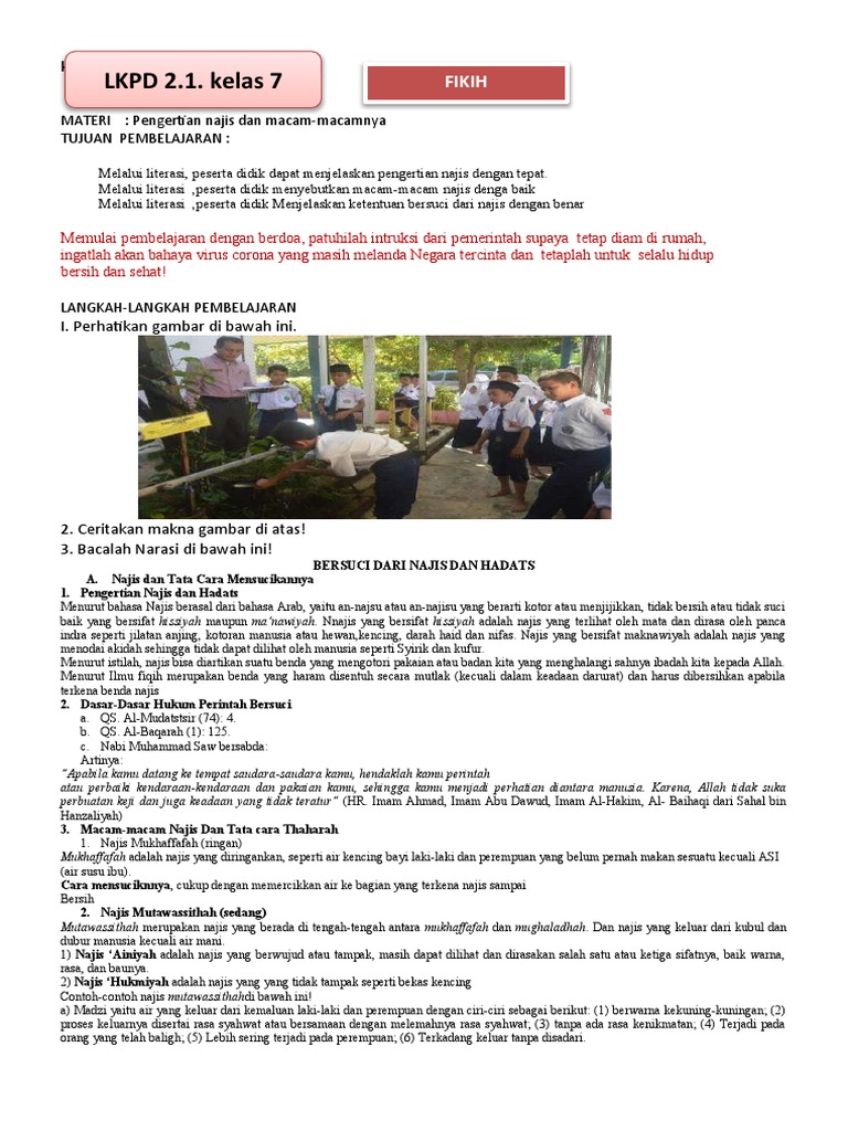 LKPD Fikih 2.1. KLS 7 | PDF | Ilmu Sosial | Filsafat