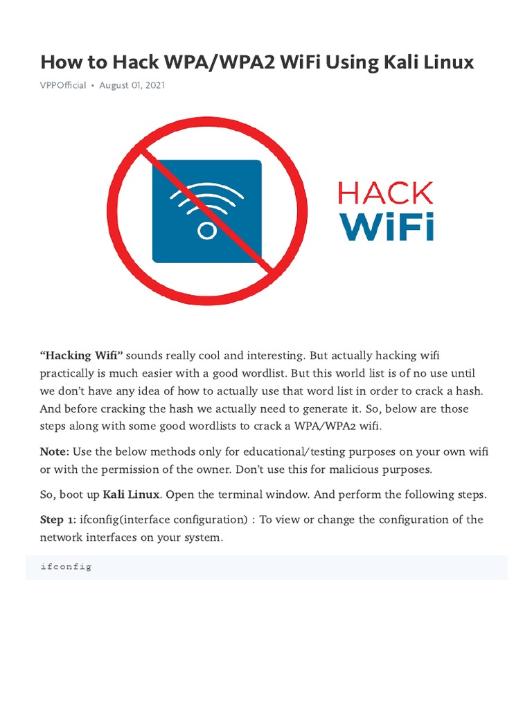 How To Hack WPA WPA2 WiFi Using Kali Linux - Teleg | PDF | Wi Fi ...