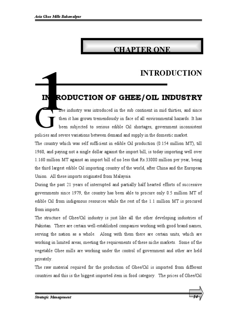 Asia Ghee Mill Bawalpur | PDF | Supply Chain | Inflation