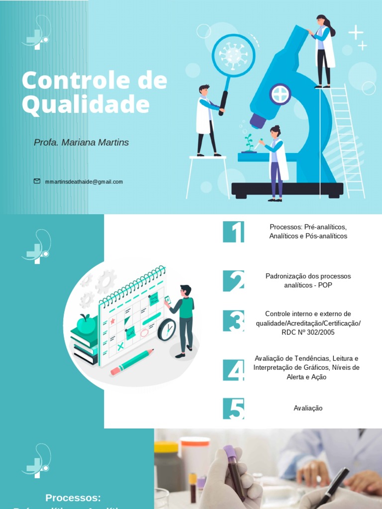Aula 1 Controle de Qualidade | PDF | Qualidade (negócios) | Laboratórios