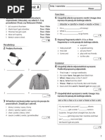 Test Diagnostyczny Z Języka Angielskiego - 4 Klasa | PDF