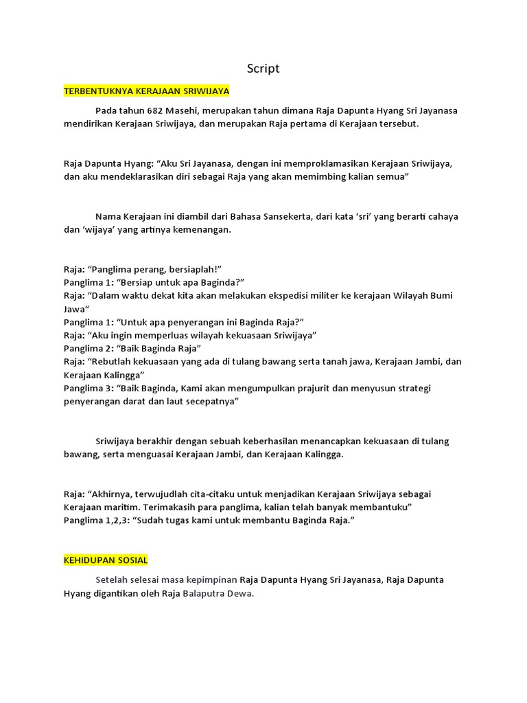 Raja Dapunta Hyang dan Sriwijaya | PDF | Sejarah | Agama & Spiritualitas