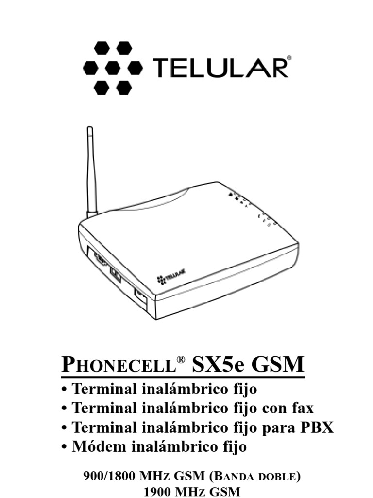 Telular SX5e GSM User Manual SPANISH | PDF | paquete general de Radio ...