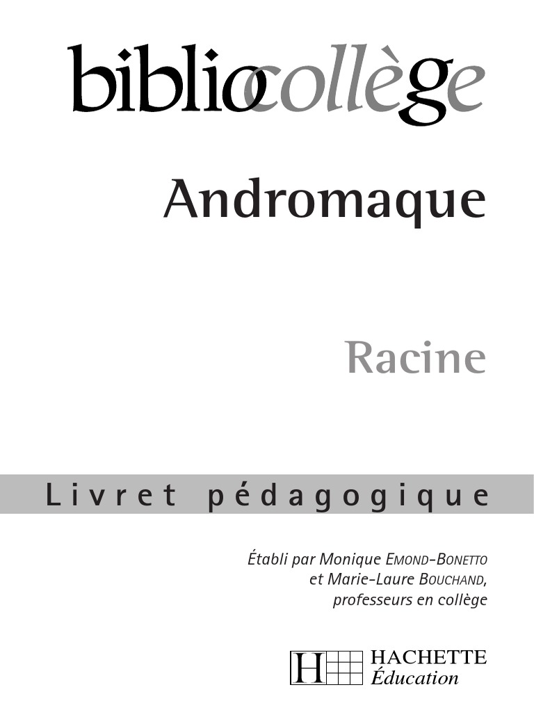 Andromaque | PDF | Art | Classiques
