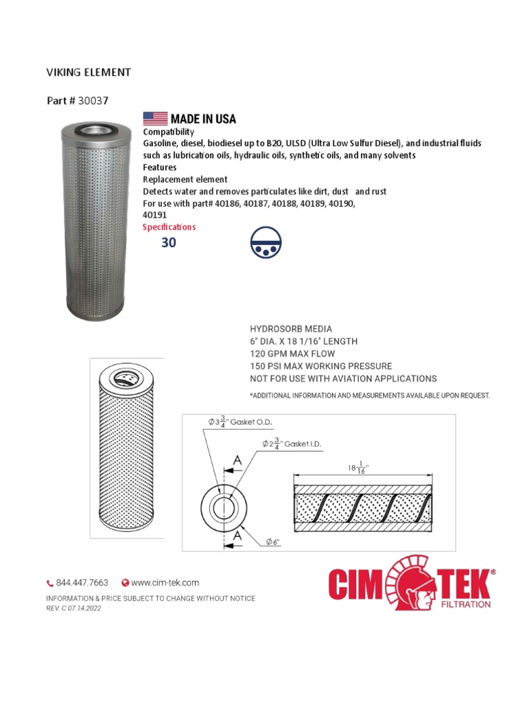 Viking Element Part # 30037 | PDF | Technology & Engineering