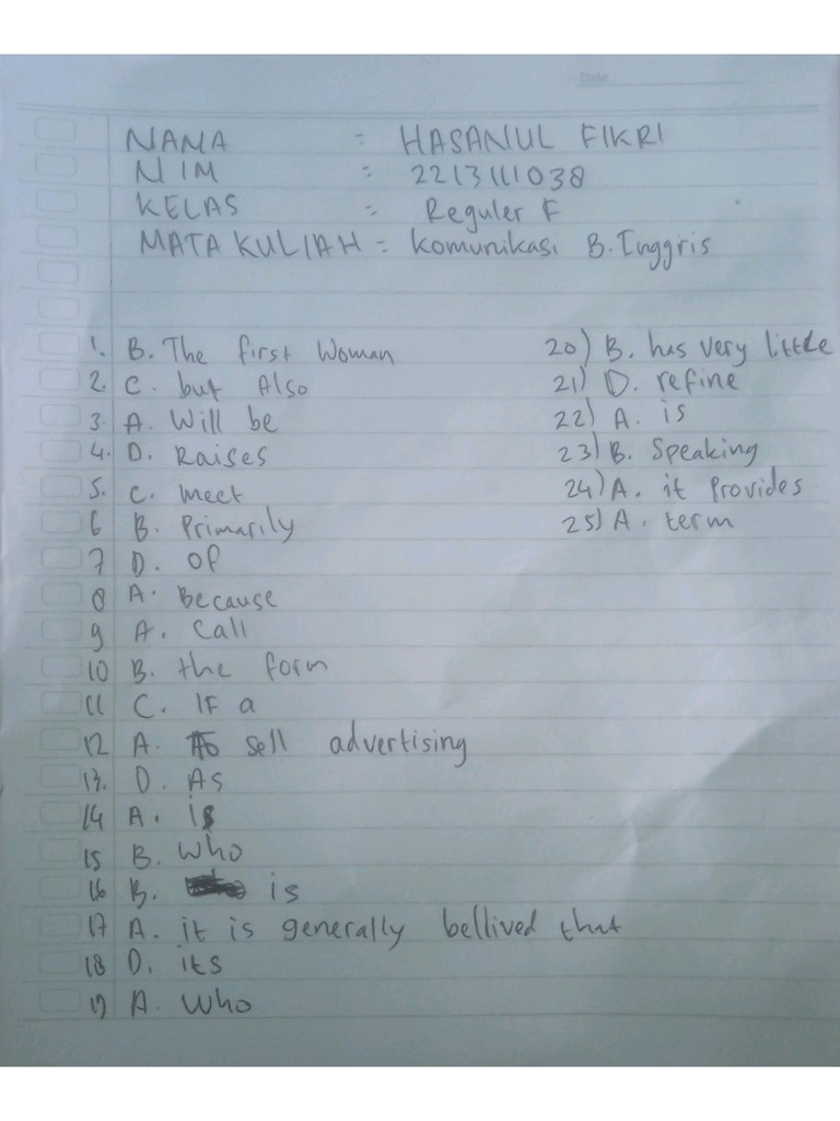 Toefl Hasanul Fikri | PDF
