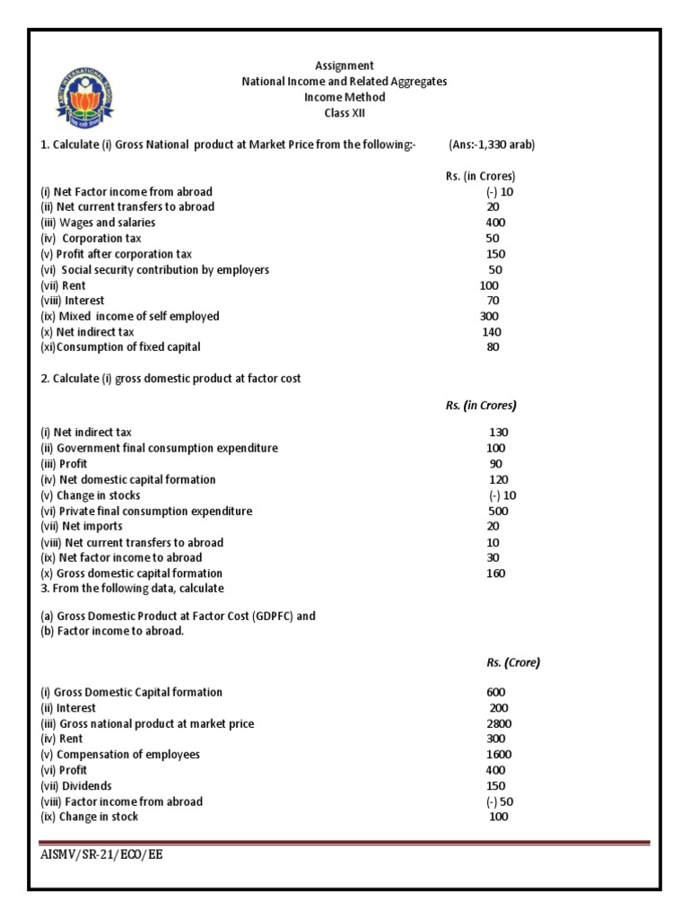Income Method Assignment | PDF Income Method Assignment | PDF