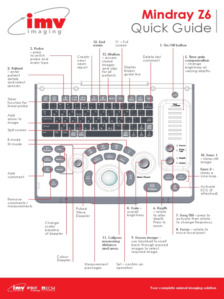 A5 2pp Mindray z6 Quick Guide | PDF | Doppler Effect | Optics