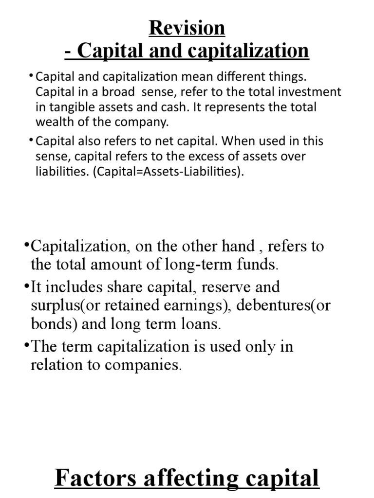 Capital Structure, Capitalisation and Leverage | PDF | Financial Capital | Dividend