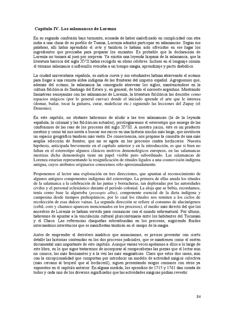 Farberman, Judith. Capítulo IV. Las Salamancas de Lorenza | PDF | Brujería | Demonios