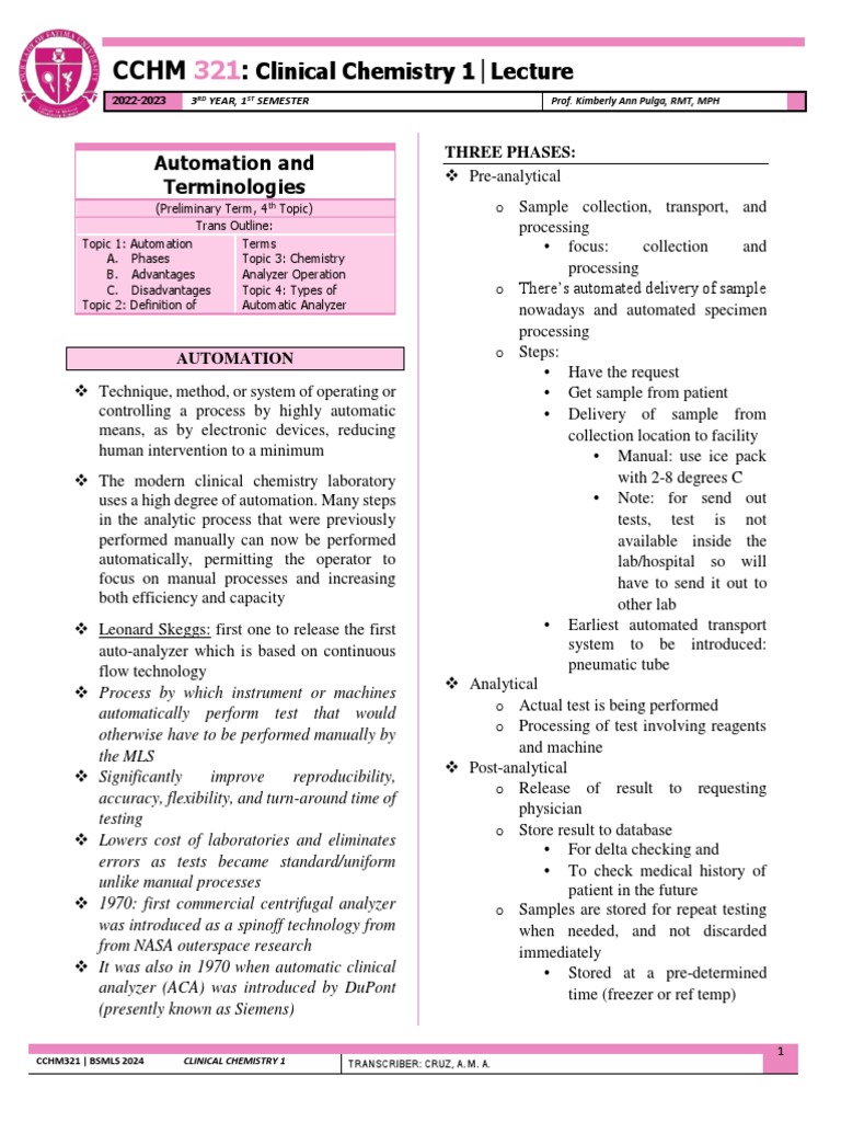 4 CCHM Trans Lec | PDF | Chemistry | Physical Sciences