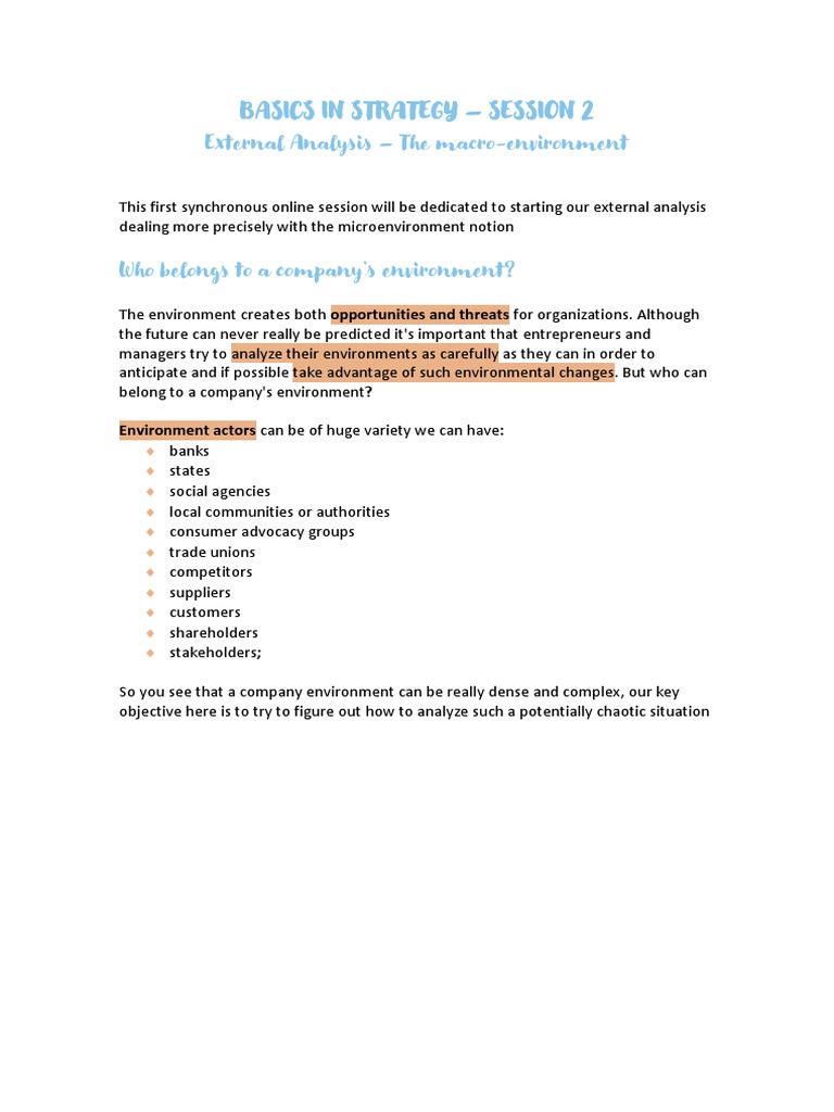 External Analysis - The Macro-Environment | PDF | Macroeconomics ...