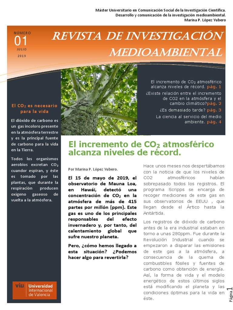 Infografía Medio Ambiente | PDF | Dióxido de carbono | Gases de efecto ...