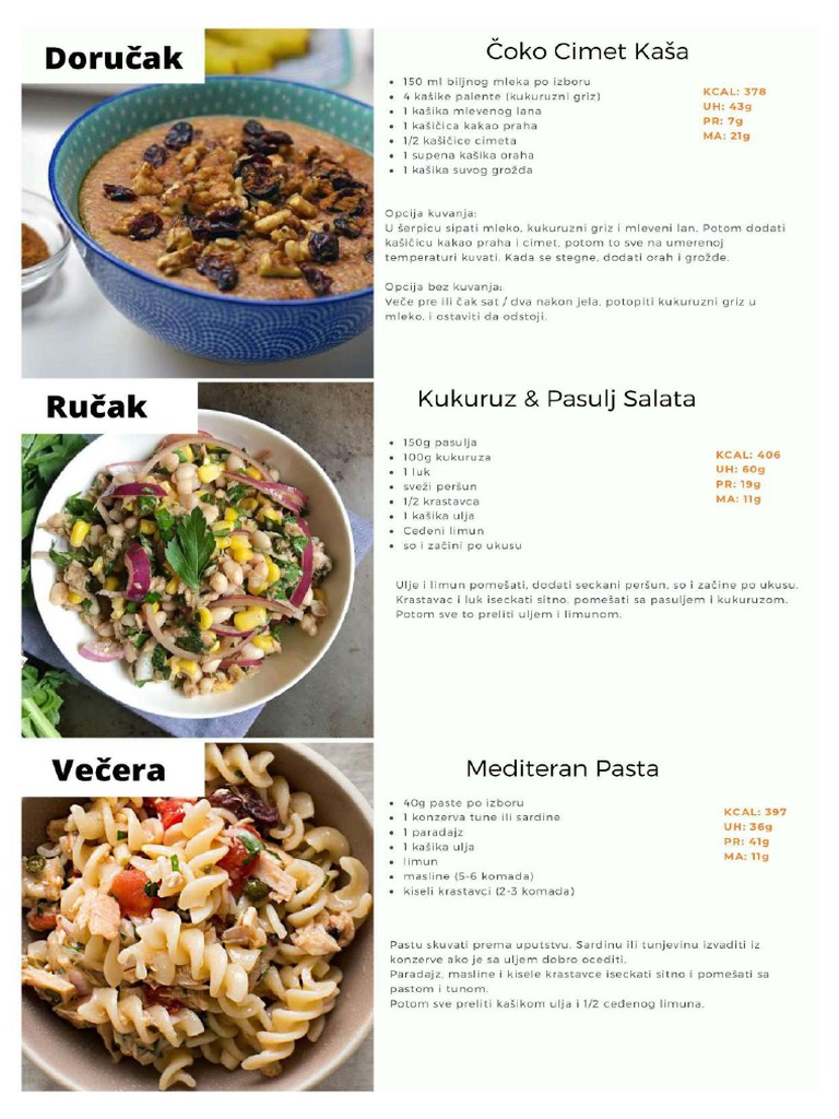 Dijeta Posni Recepti | PDF