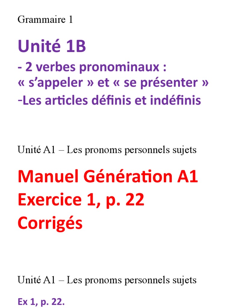 Grammaire Française Débutant | PDF | Nombre grammatical | Relations ...