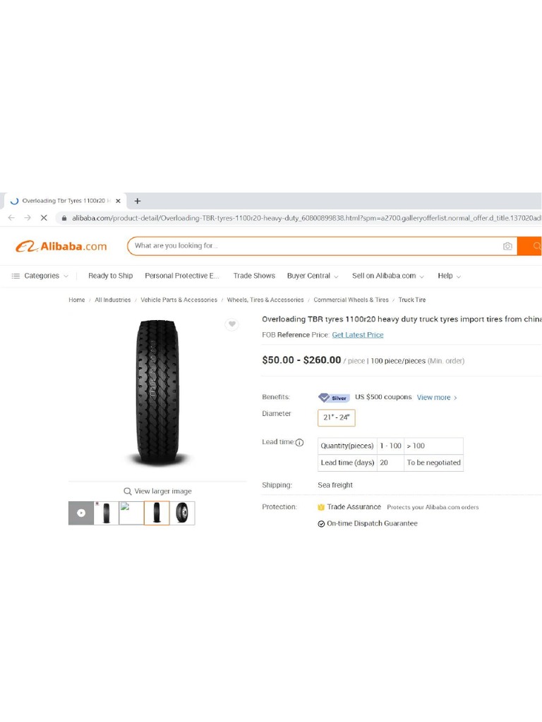 TBR Tyres 1100R20 | PDF