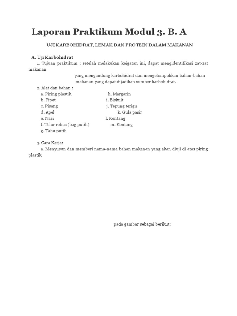 Laporan Praktikum 2 Modul 3 UJI KARBOHIDRAT | PDF
