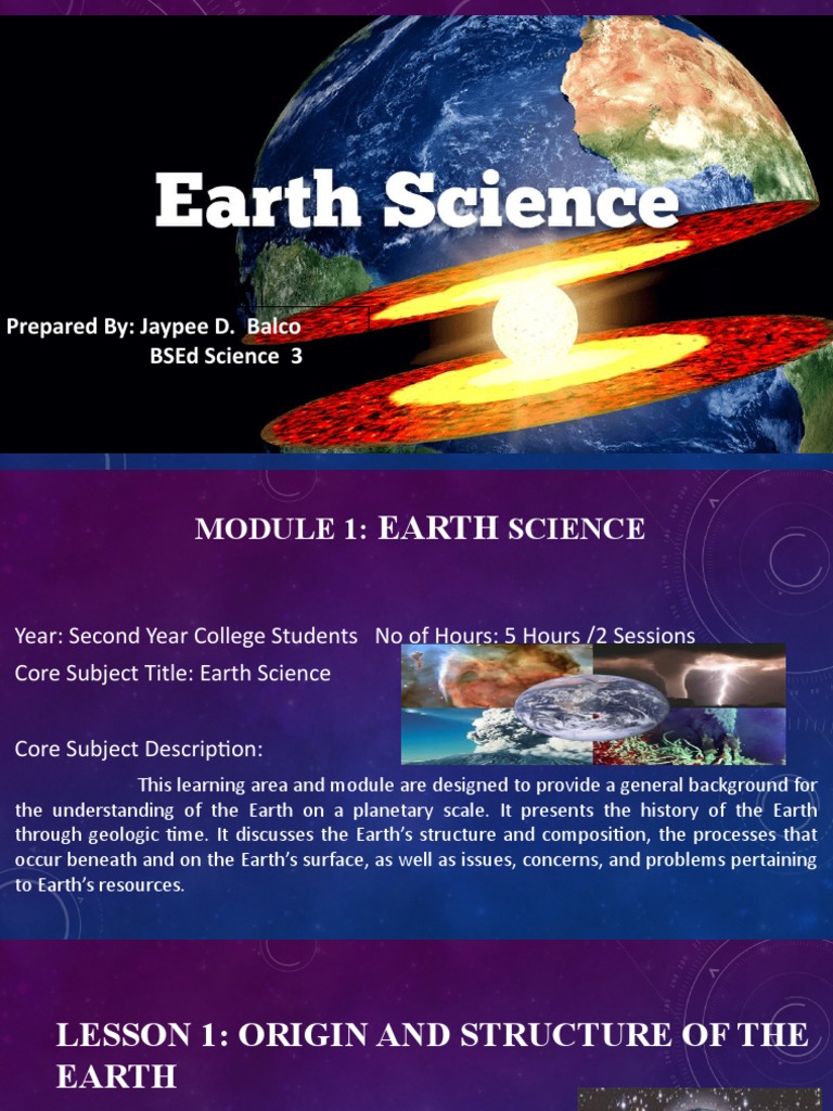 Earth Science Demo | PDF | Planets | Solar System