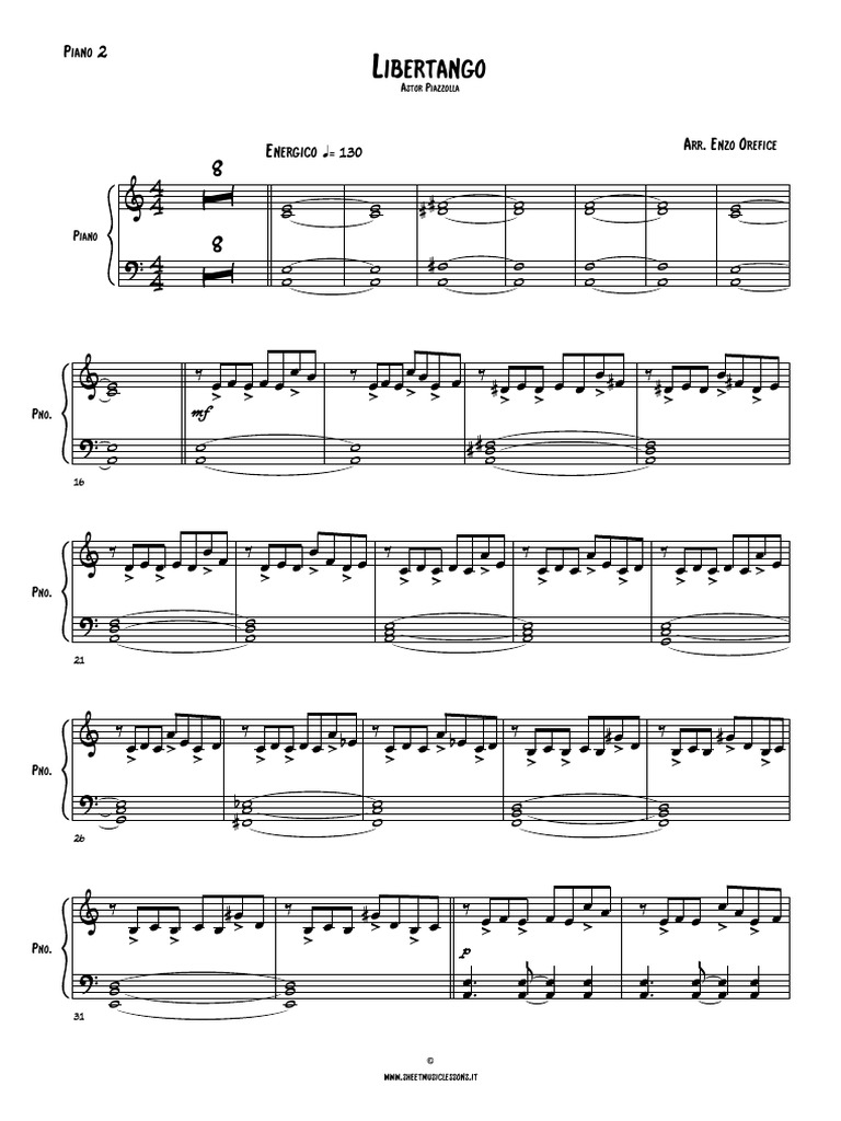 Libertango - 3 Pianos - Piano 2 | PDF