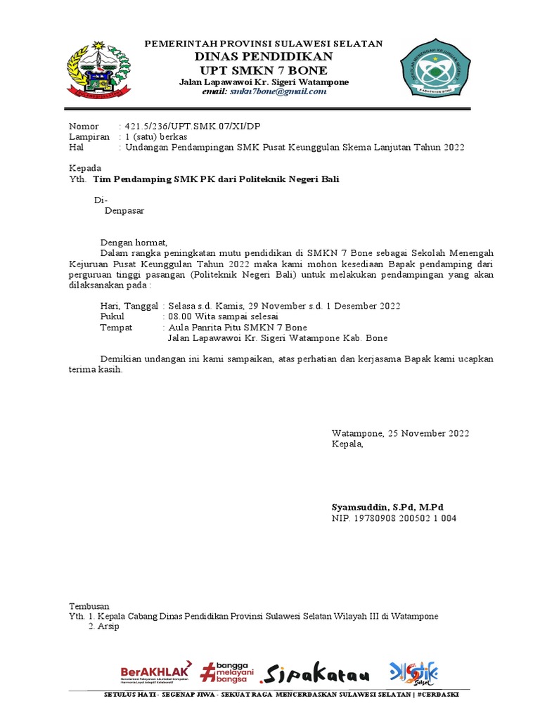 Surat Pendampingan | PDF