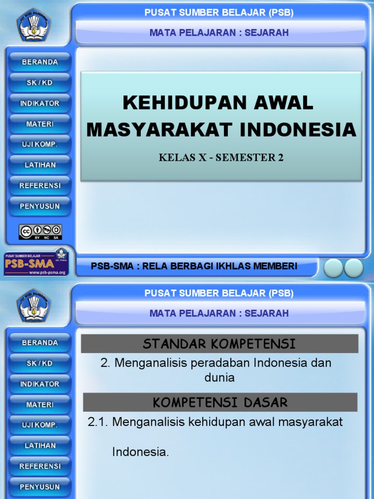Kehidupan Awal Masyarakat Indonesia | PDF