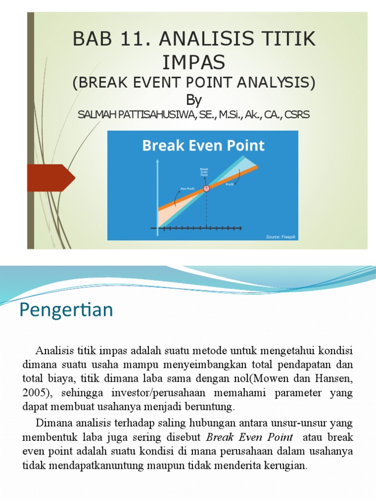 Bab 11 - Analisis Titik Impas (BEP) | PDF
