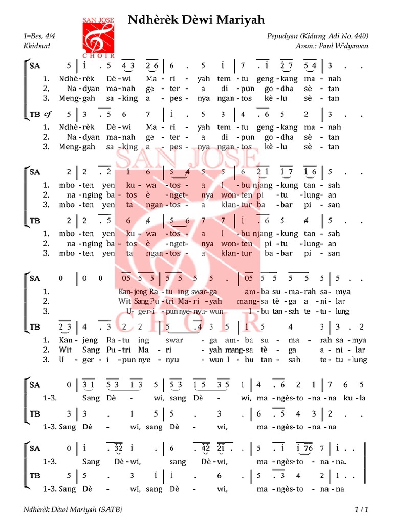 Ndherek Dewi Mariyah | PDF