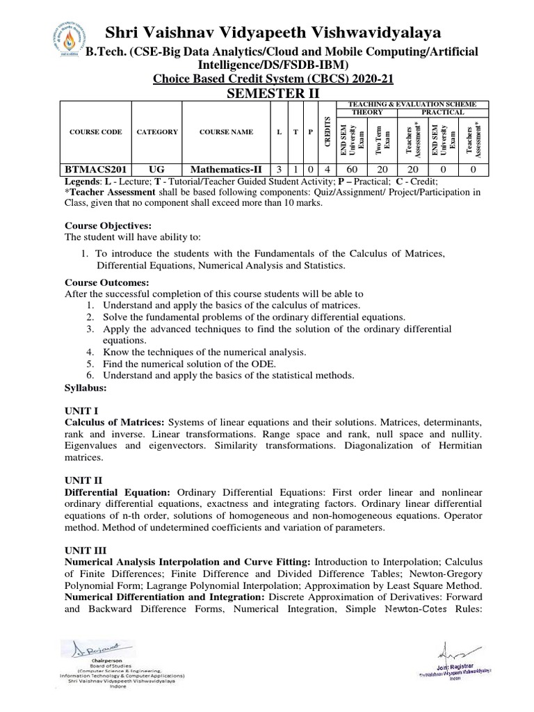 Syllabus SVIIT CSE B.Tech (BDA-CMC-AI-DS-FSDB-IBM) WoS II Sem 20-21 05. ...