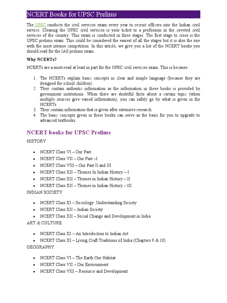 Ncert List | PDF