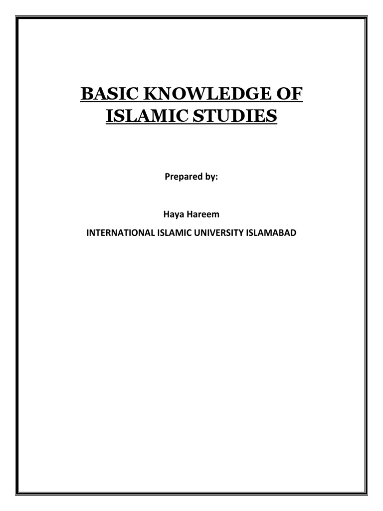 Basic Knowledge of Islamic Studies | PDF