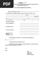 Emergency Admission Certificate | PDF