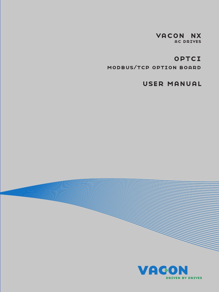 Vacon NX OPTCI Modbus TCP Board User Manual DPD00900A UK | PDF | Transmission Control Protocol ...
