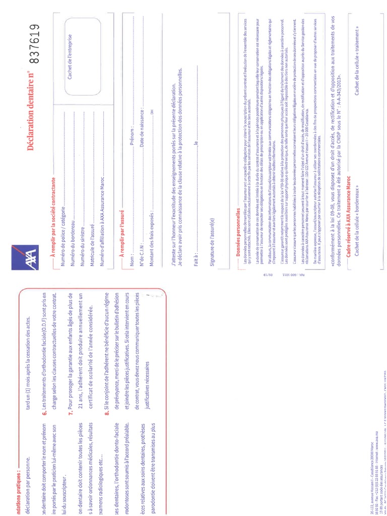 Axa Dentaire | PDF