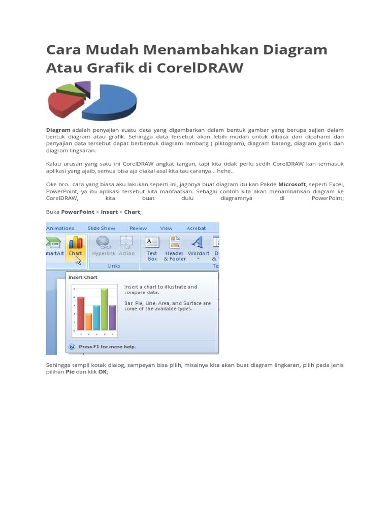 Cara Mudah Menambahkan Diagram Atau Grafik Di CorelDRAW | PDF | Komputer