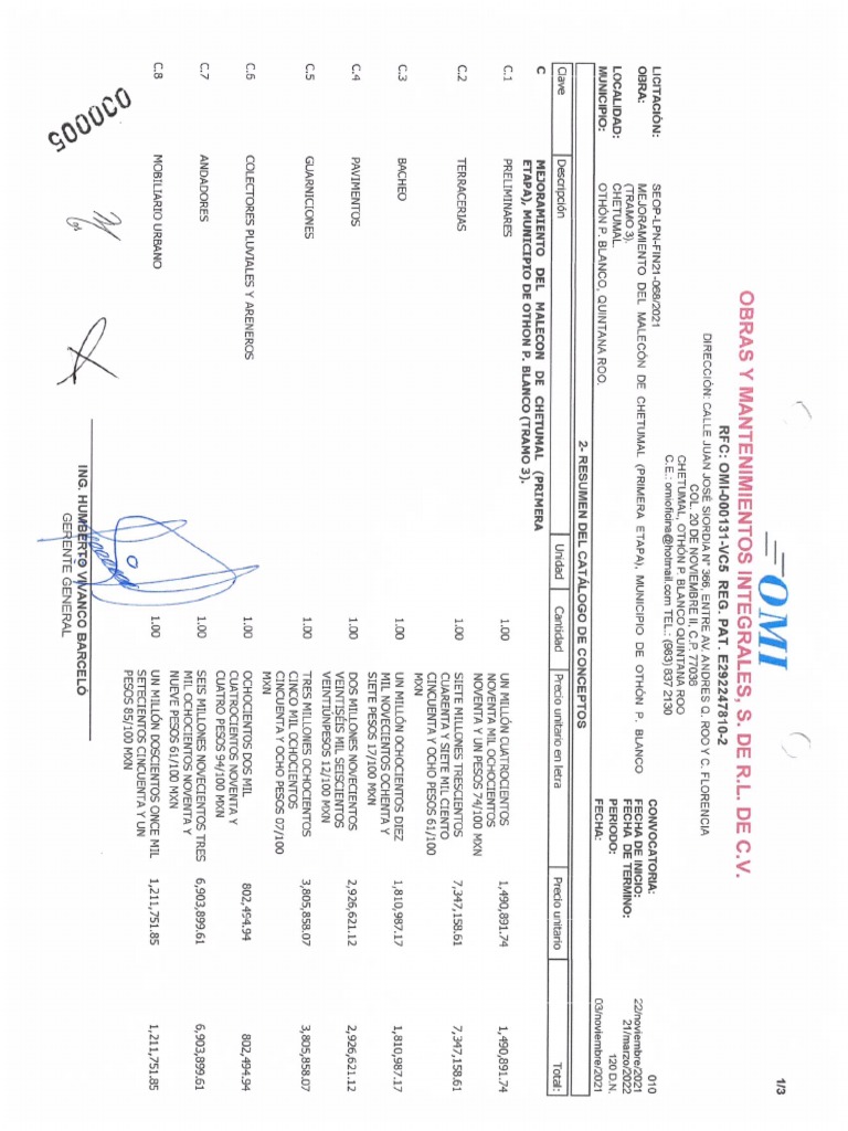 Cat Tramo 3 Omi Chetumal | PDF