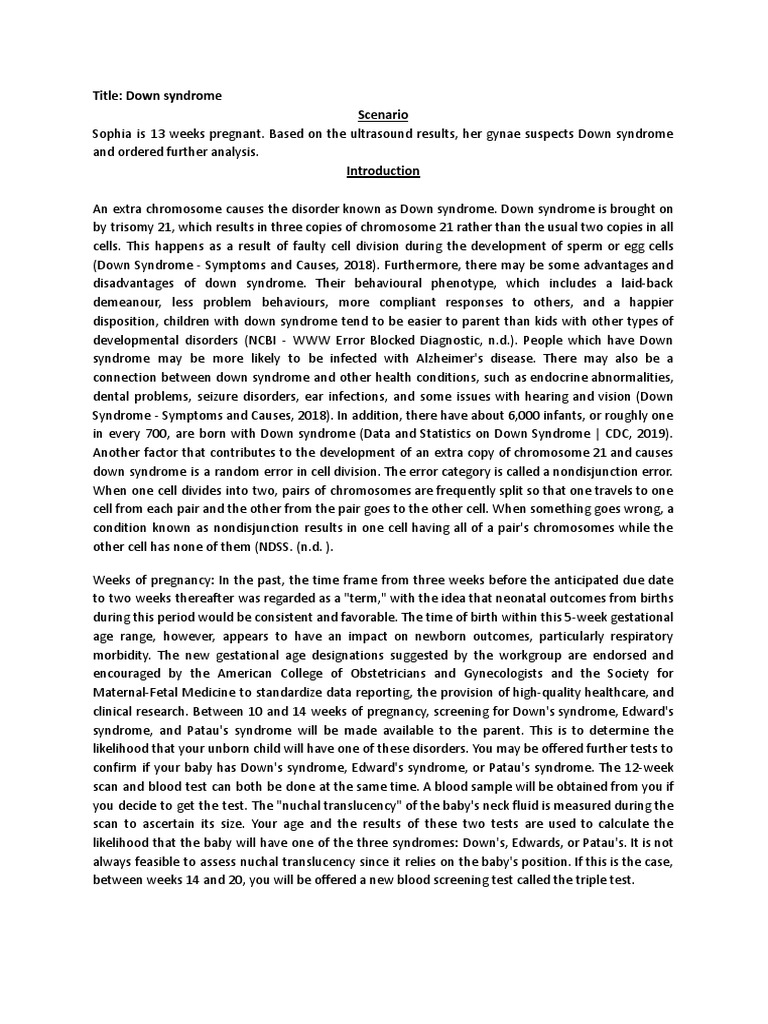 Genetic - Down Syndrome | PDF | Down Syndrome | Genetic Disorder