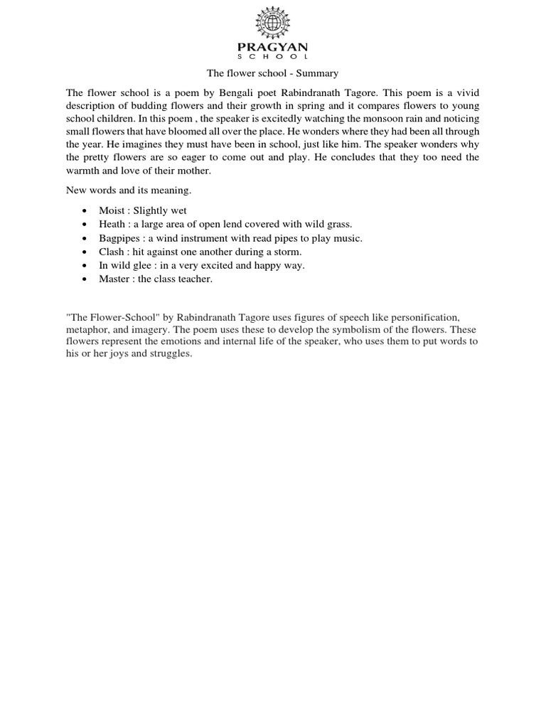 Blossoming Students: How Rabindranath Tagore's Poem 'The Flower-School ...
