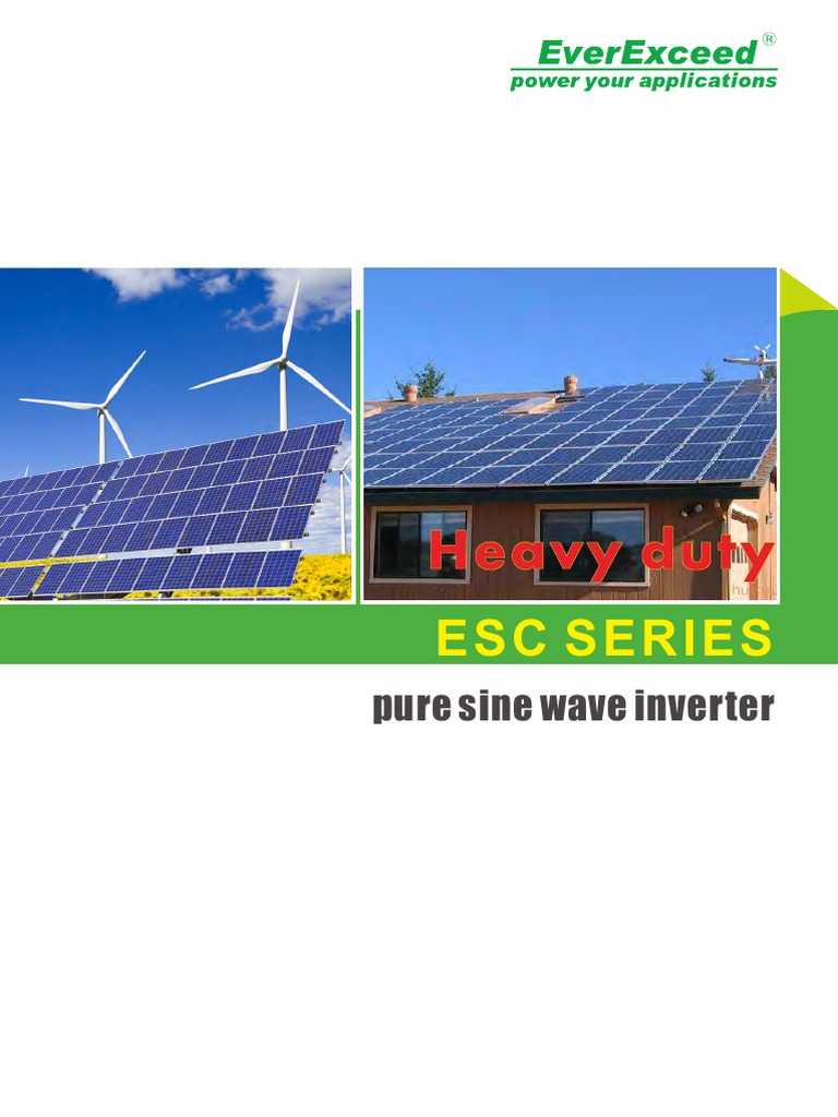 EverExceed ESC Series Off-Grid Inverter Catalogue V1.2 | PDF | Power ...